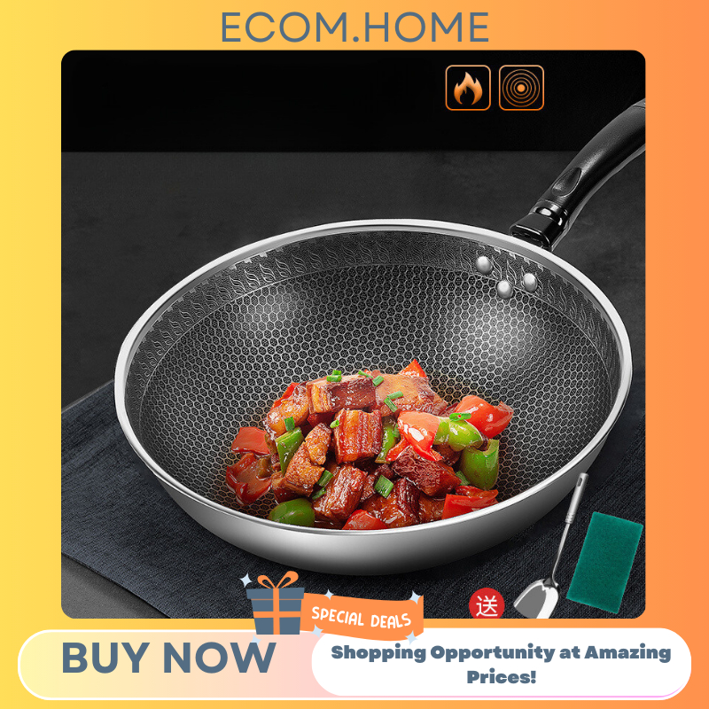Pan, Non-stick Pan, Deep Honeycomb Stone Pan, 316 Stainless Steel ...
