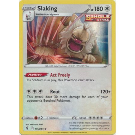 Pokemon TCG - SLAKING 131/203 Rare Holo - Evolving Skies | Shopee ...