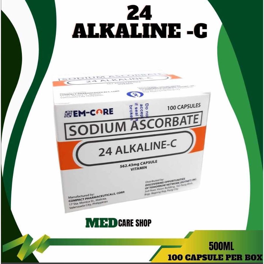 24 Alkaline C | 100 capsules | Vitamin C | 1 Box | Shopee Philippines