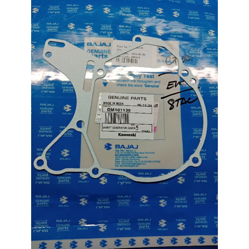 kawasaki Bajaj CT100 Magneto Cover Gasket (Genuine) | Shopee Philippines