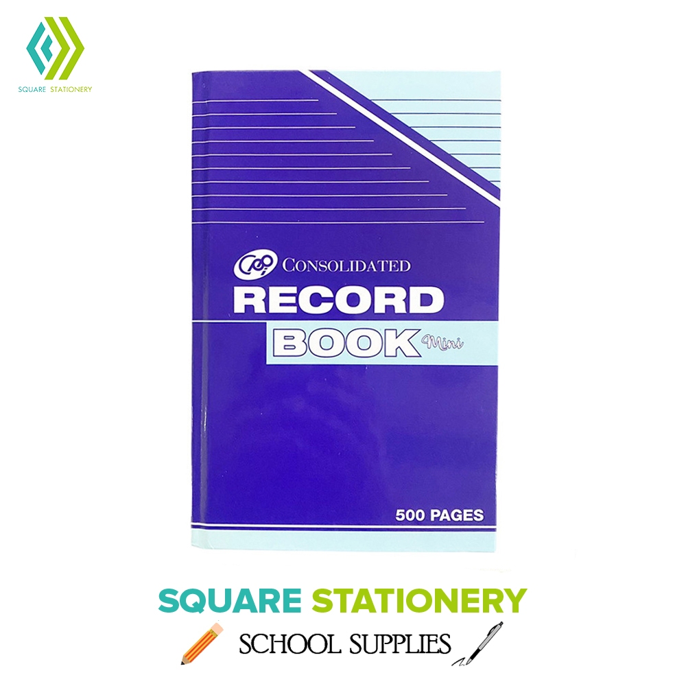 Square Stationery Mini Consolidated Record Book Logbook 500 Pages ...