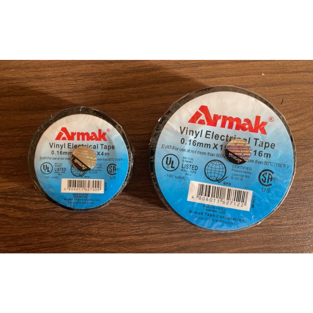 Armak Vinyl Electrical Tape 0.16mm x 19mm x 4m （Small） 0.16mm x 19mm x ...