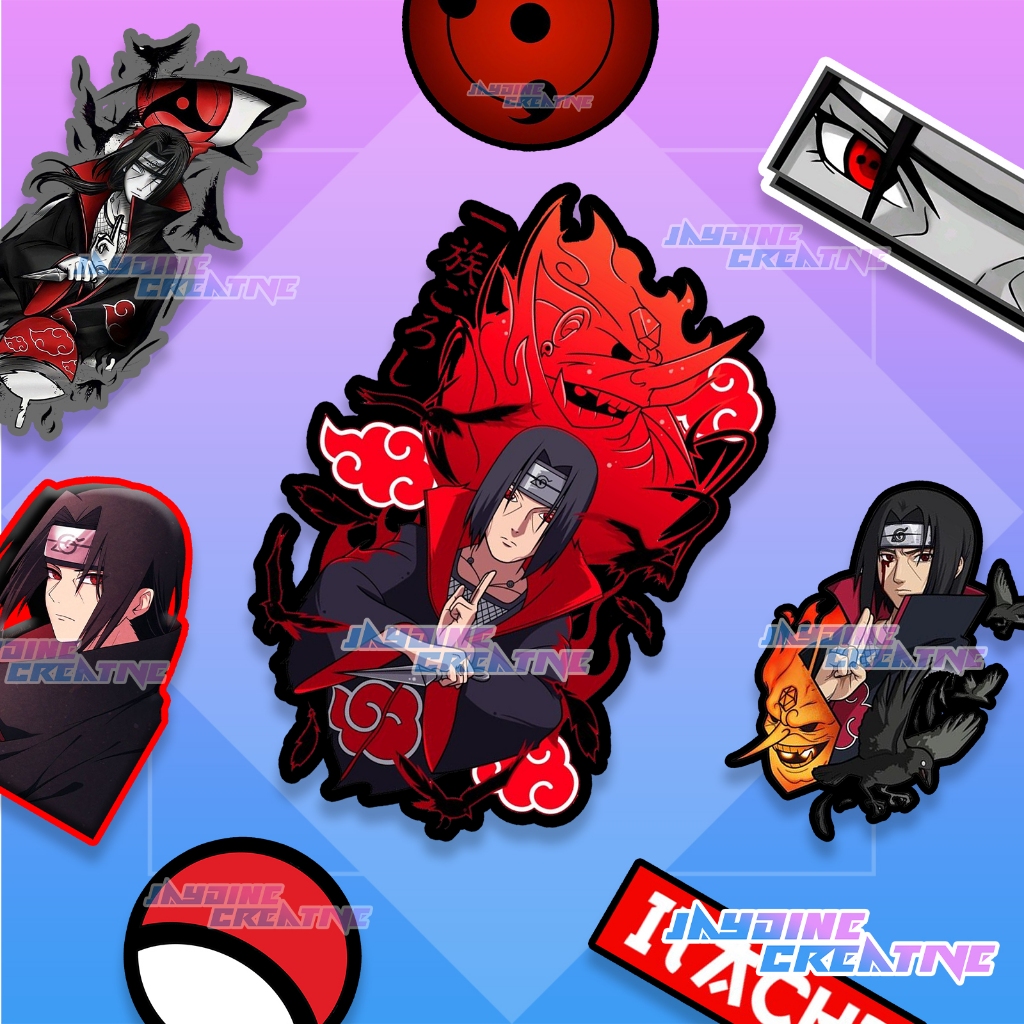 Itachi Uchiha Akatsuki Peeker Kiss Cut Sticker, Indoor Outdoor Vinyl ...