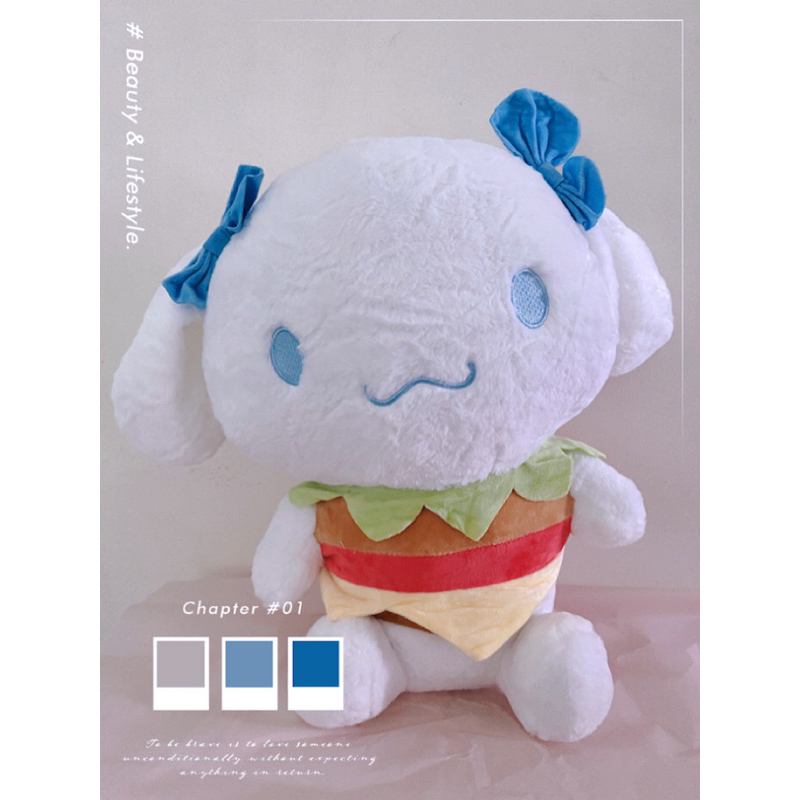 Sanrio Cinnamoroll Doll 40cm Burger Cartoon Stuffed Toy Hamburger ...