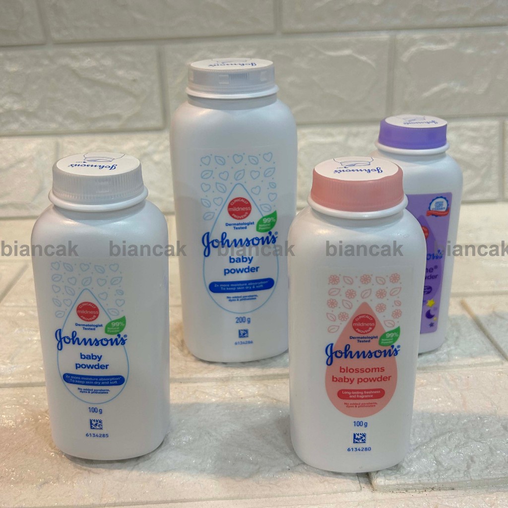 100G 200G JOHNSONS BABY POWDER NEW FORMULA WHITE BEDTIME PINK BLOSSOMS ...