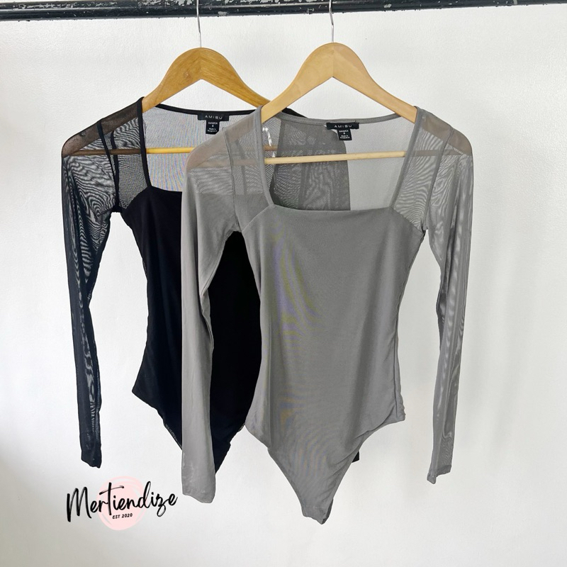 Amisu Lace Longsleeve Bodysuit | Authentic Overruns | Shopee Philippines