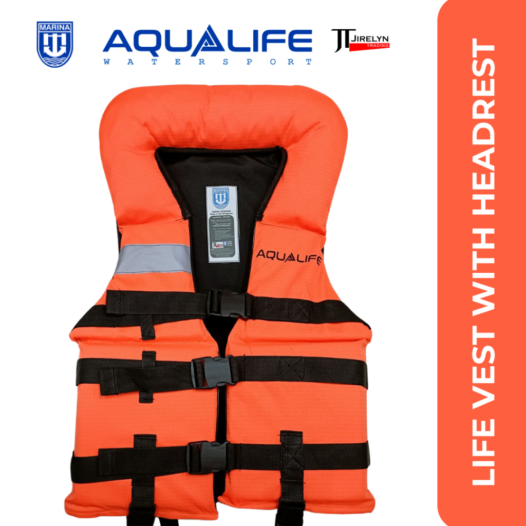 AQUALIFE Life Vest with HEADREST ( MARINA APPROVED) MANUFACTURER ...