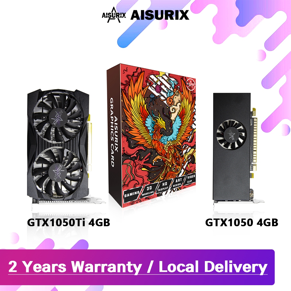 AISURIX 1050Ti Graphics Card GTX 1050 4G Computer PC GPU GDDR5 Video Card For Gaming Office ...