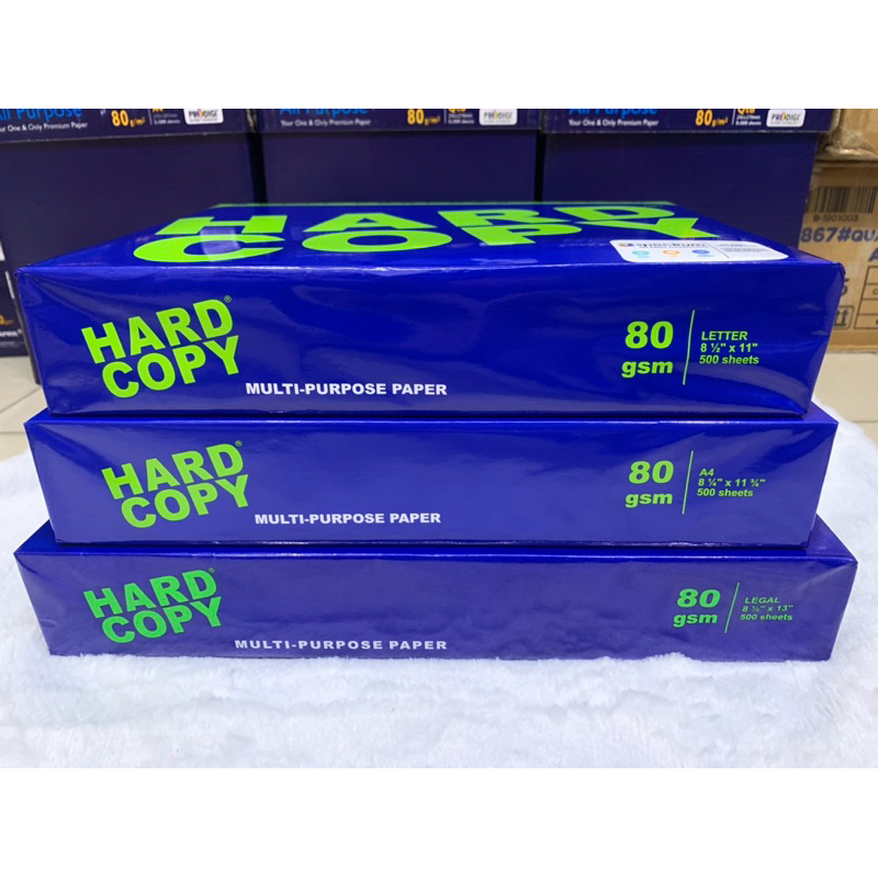 HARDCOPY Bondpaper 80gsm 1 ream 500pcs | Shopee Philippines