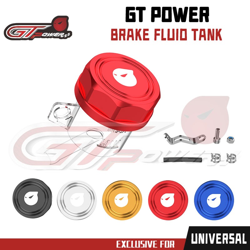 GT POWER Brake Fluid Tank / Brake Master Pump Clear Alloy Cap Universal ...