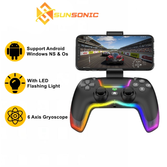 Bsp P07 Rgb Colorful Light Wireless Gaming Controller For P4 P3 Switch ...