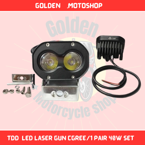 TDD LASER GUN LED CREE HEADLIGHT 1PAIR SET 40W | Shopee Philippines