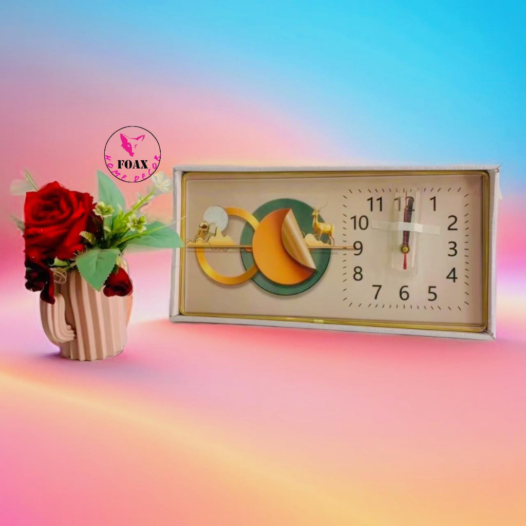 8"*16"/20*40CM Decorative Wall Clock Home Living Room Fashion Light ...