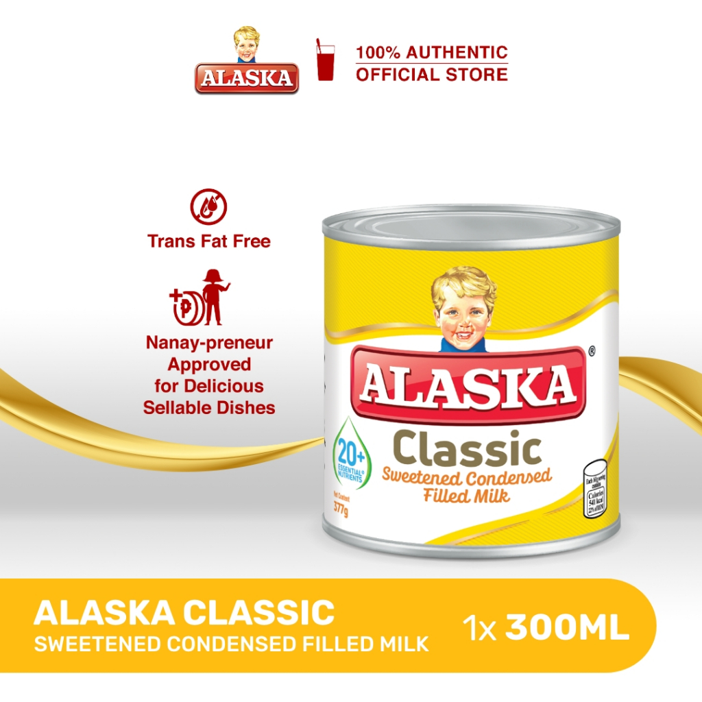 Alaska Classic Sweetened Condensed Filled Milk 300ml (377g) | Shopee ...