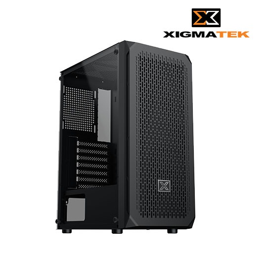 XIGMATEK Sky PC Case - Mid Tower / Mesh / Tempered Glass / with 3 Black ...
