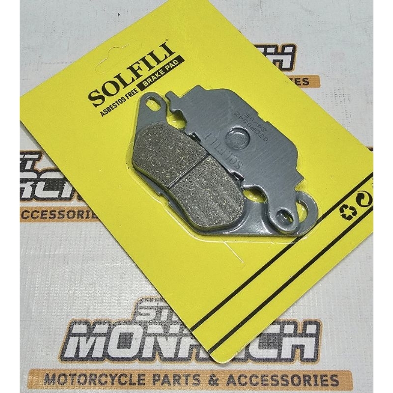 SOLFILI BRAKE PAD FOR REAR NMAX 155 / FRONT MIO SPORTY SNIPER 135 ...
