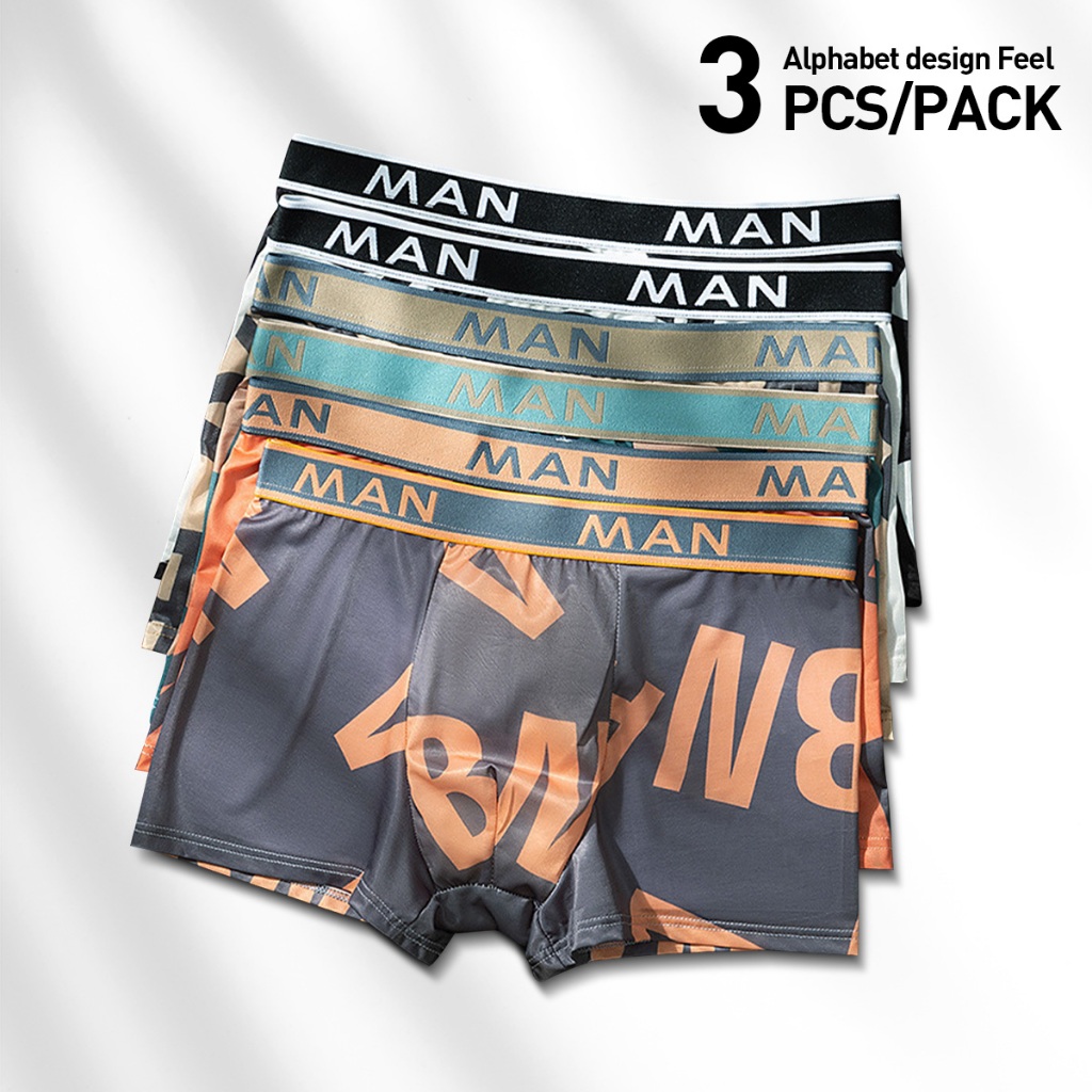 3PCS Men's Cotton Classic Boxer Brief of underwear set for men Premium ...