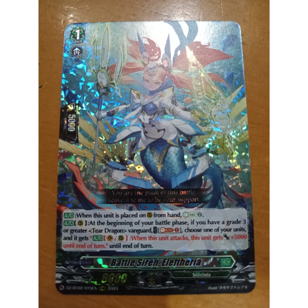 CFV Battle Siren, Eleftheria RRR DZ-BT02 Stoicheia Cardfight Vanguard English | Shopee Philippines