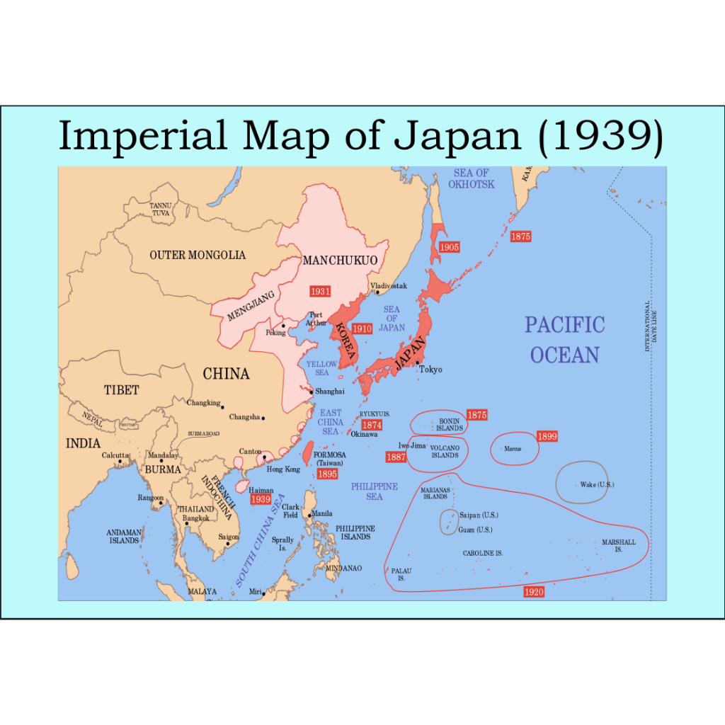 Japan Imperial Map 1939 Waterproof A4 Laminated Chart | Shopee Philippines