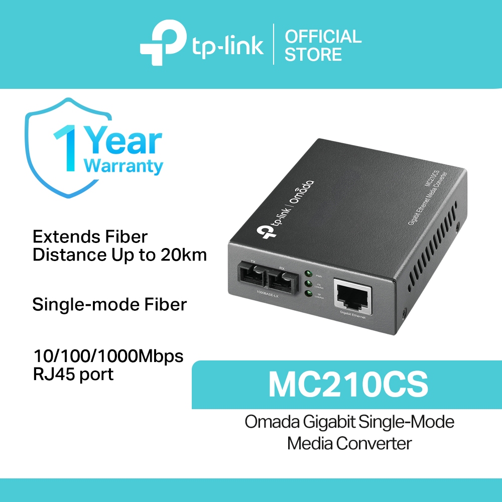 TP-Link | MC210CS | Gigabit | Single-Mode | Media | Converter | Shopee Philippines