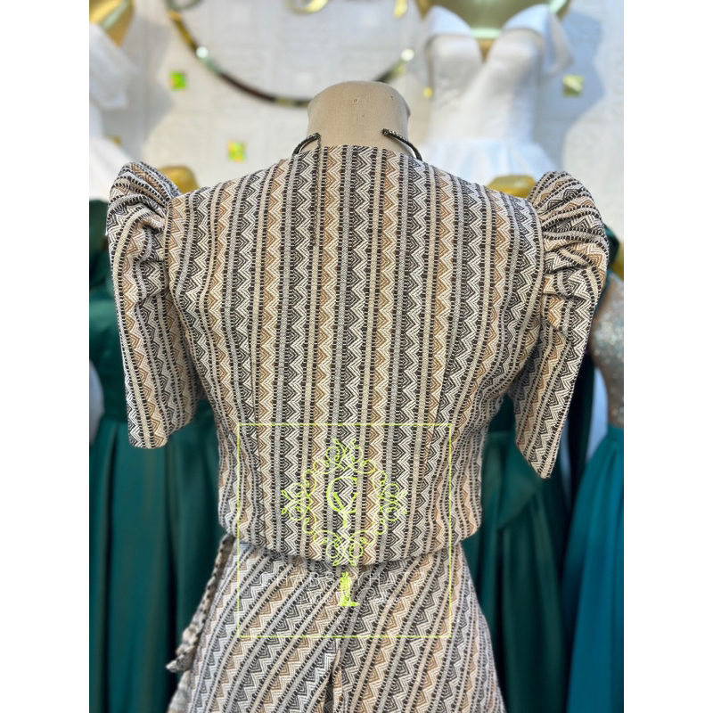 Modern Filipiniana Ethnic Inabel bolero and skirt (inner not included ...