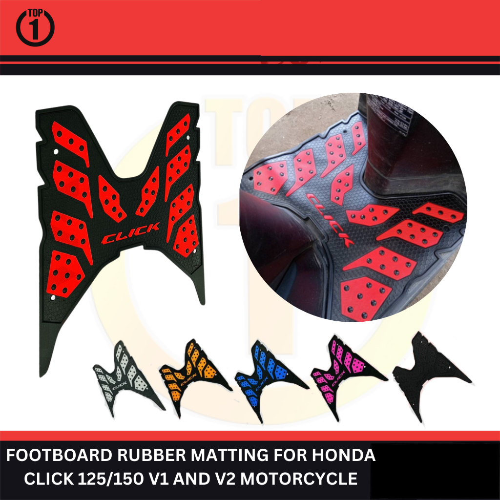 Top1 Racing Footboard Rubber Matting For Honda Click 125/150 v1 v2 ...