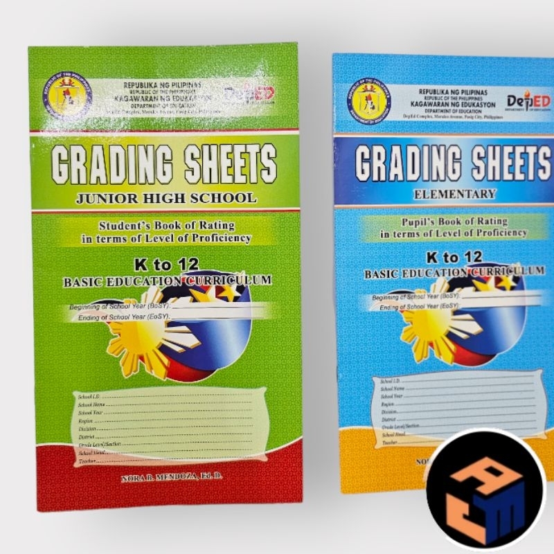 K to 12 Grading Sheets for Elementary and Junior High School | Shopee ...