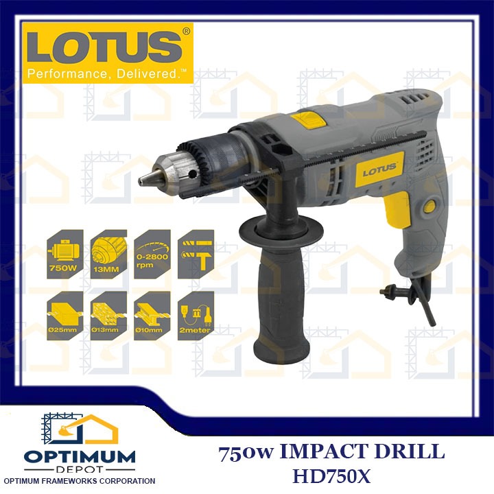 LOTUS Impact Drill HD750X 750W | Shopee Philippines