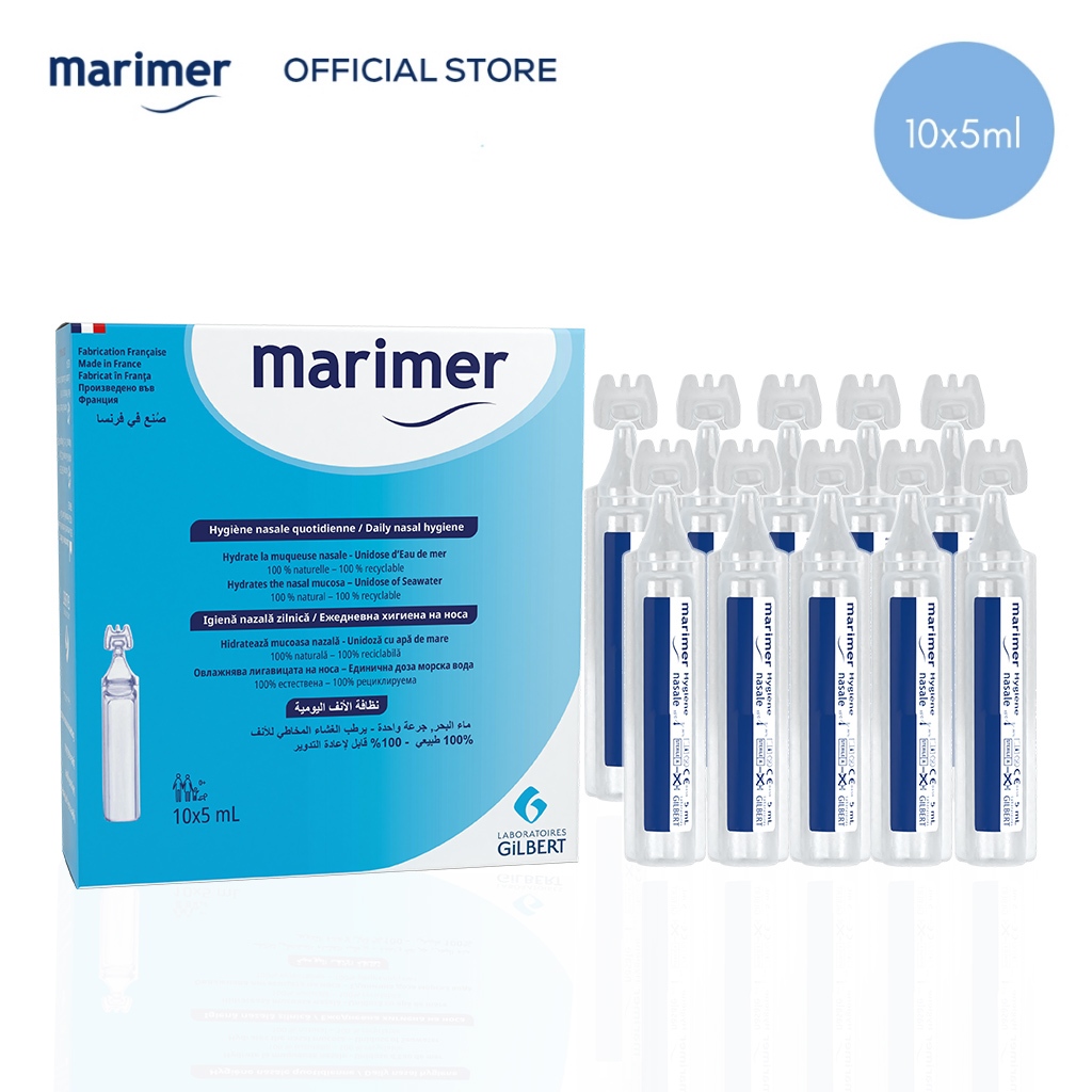 Marimer Isotonic Unidose (5ml x 10 nebules) | For babies, children of ...