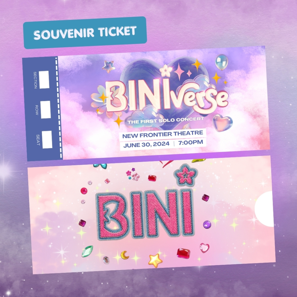 BINI BINIverse Souvenir Ticket Tour Concert Customizable | Shopee ...