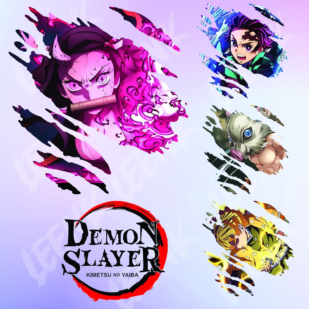 Demon Slayer Scratch Waterproof Sticker | Shopee Philippines