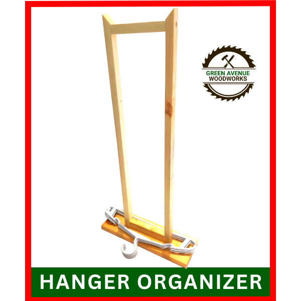 Hanger Organizer Wooden / Aesthetic Clothes Hanger Dispenser Stand ...