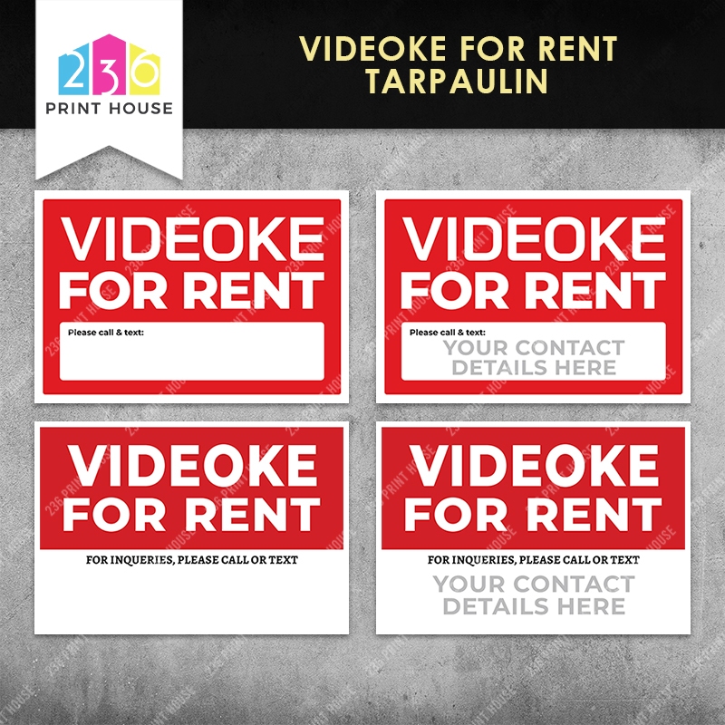 VIDEOKE FOR RENT Tarpaulin Banner • FREE Eyelets • Videoke Machine For ...