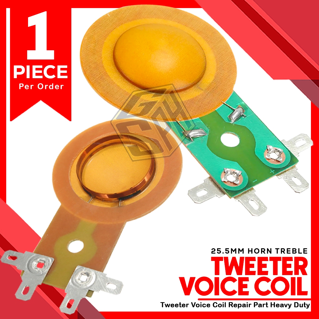 GS 25.5mm Horn Treble Resin Film Drive Head Tweeter – Voice Coil Repair Part for DIY Audio ...