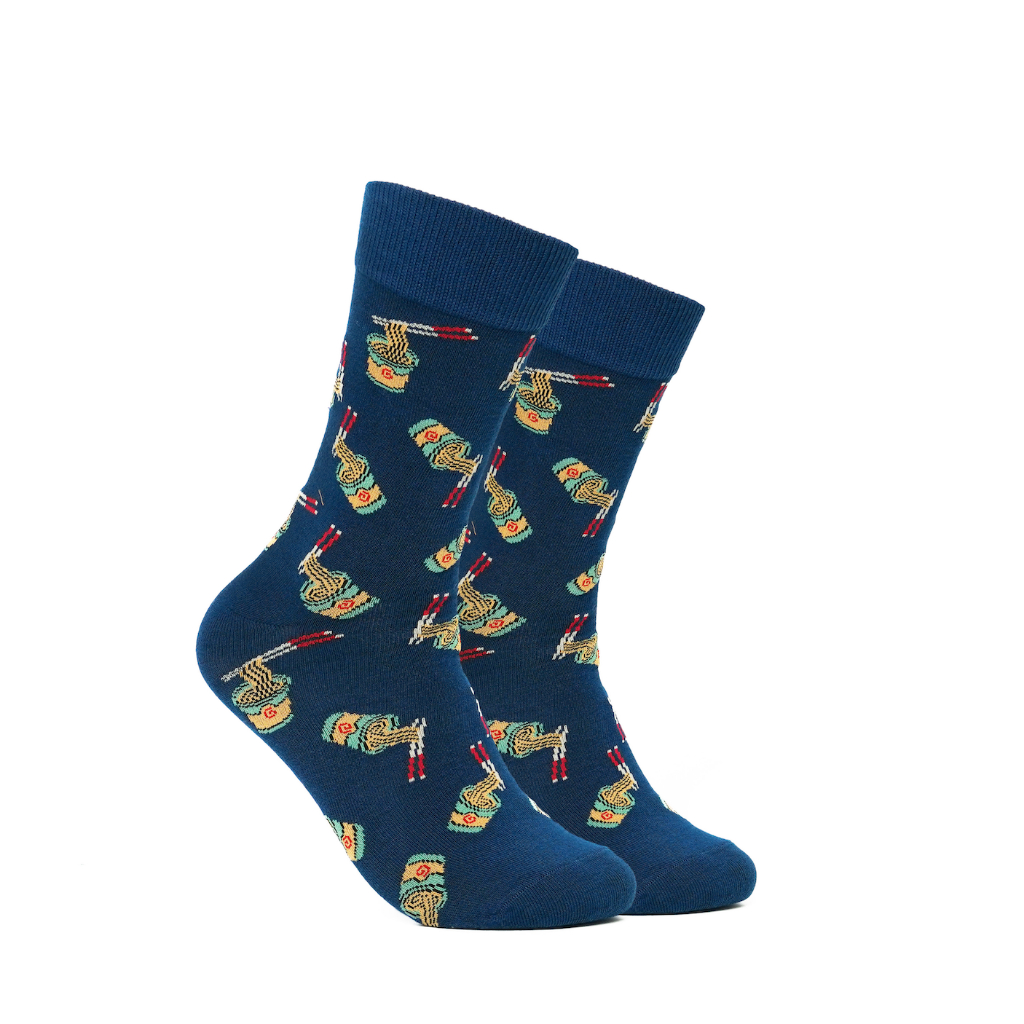 Iconic Socks Cup Noodles Pattern Crew Length Formal Socks | Shopee ...