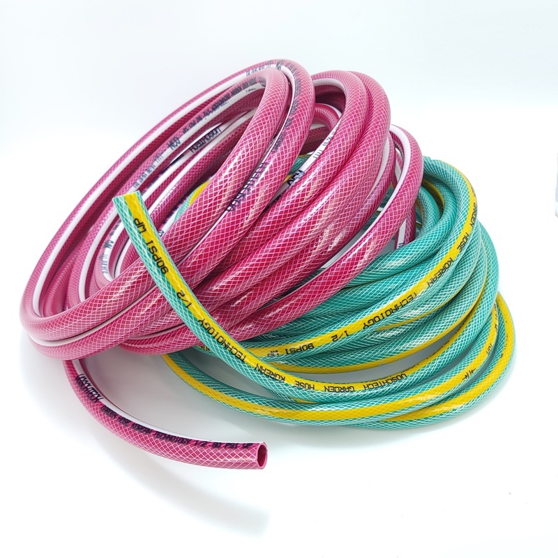 5M To 10M Heavy Duty Pvc Garden/Red Water Hose Set With Hose Nozzle For ...