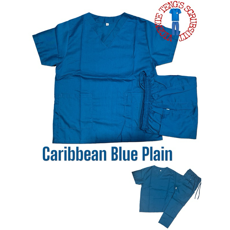 SCRUB SUIT SET PLAIN LACHOS COTTON(UNISEX) | Shopee Philippines