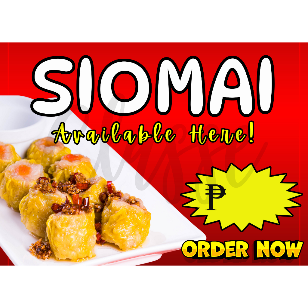 LAMINATED SIGNAGES A4 SIZE 180GSM PAPER HIGH QUALITY SIOMAI / SIOMAI RICE | Shopee Philippines
