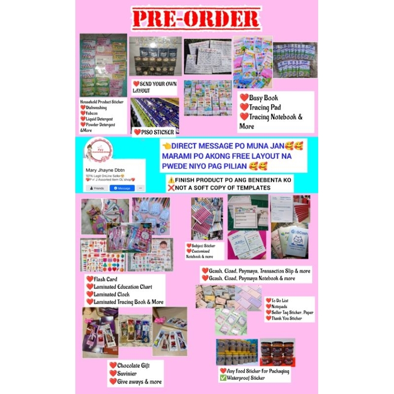 PRE ORDER, PISO STICKER WATERPROOF, CUSTOMIZED ITEM AND MORE | Shopee ...