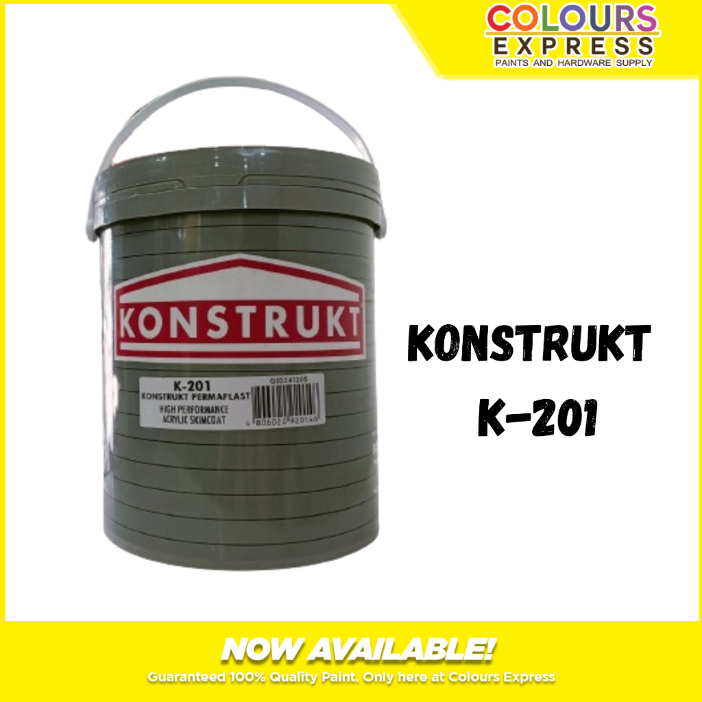 Konstruct K-201 Acrylic Skimcoat Mix with Cement 4L and 16L | Shopee Philippines