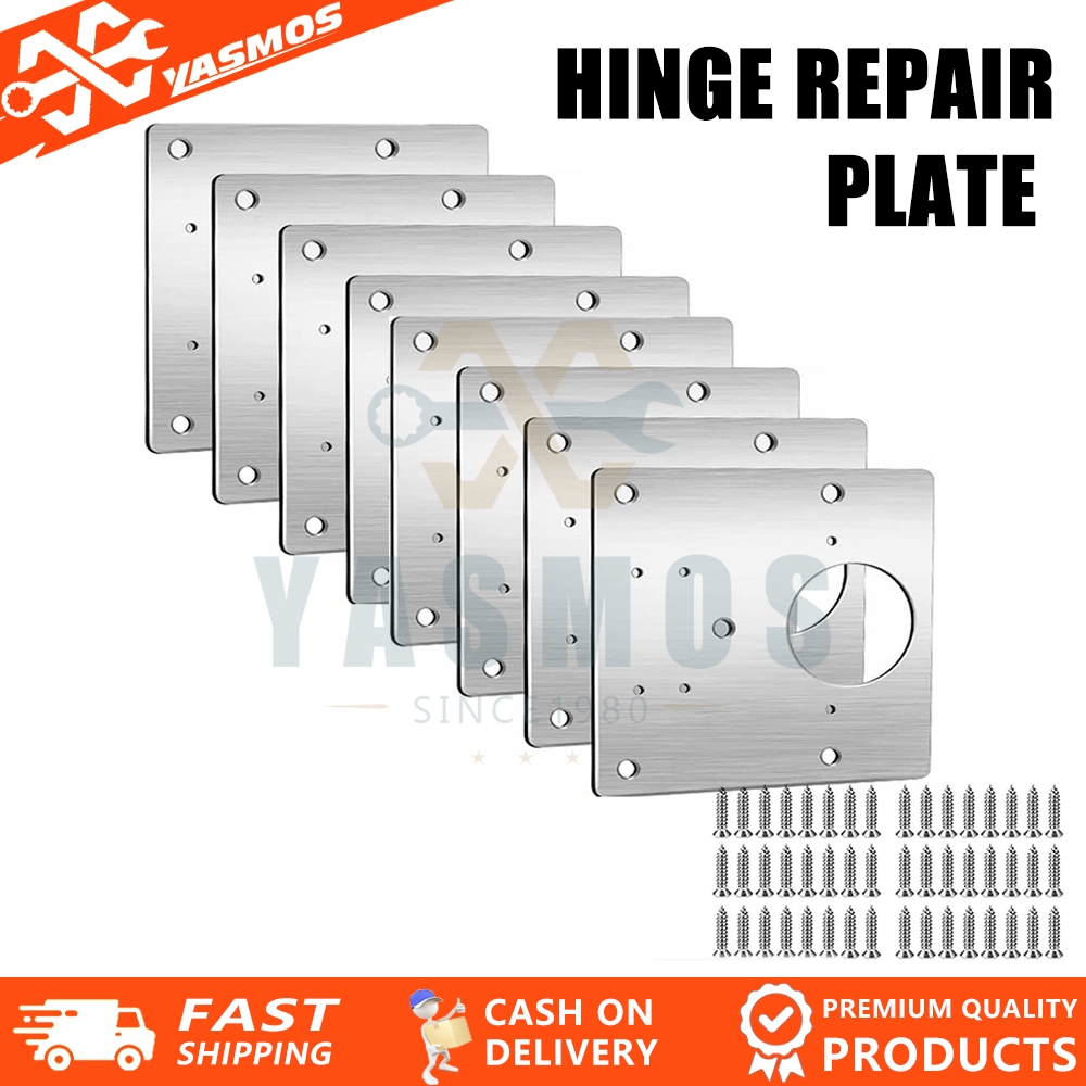 10 Set Hinge Mounting Plate Fix, Hinged Stainless Steel Door Panels, Professional Hinge Repair ...