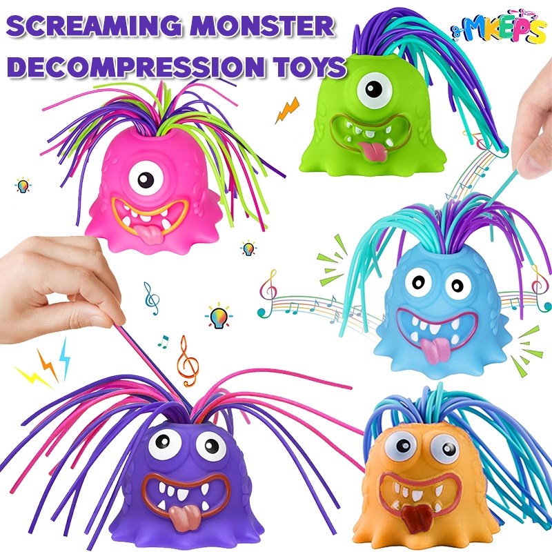 Hair pulling screaming monster toy stress reliever toy fidget toys ...
