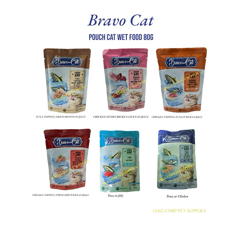 Bravo Cat Wet Food Pouch 80g | Shopee Philippines