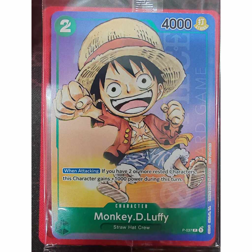 One Piece TCG ( English ) - P-037 P Monkey.D.Luffy (037) (1st ...