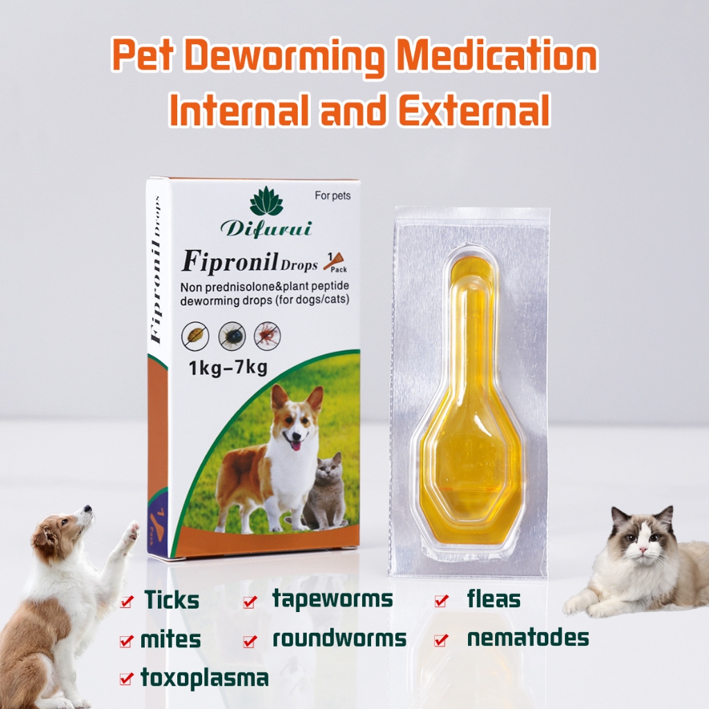 Ticks Fleas and Mites Treatment Repellent for Cats and Dogs Pet ...