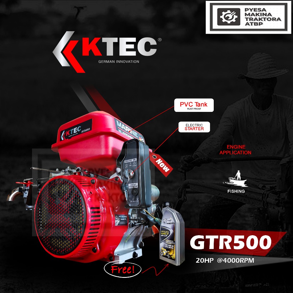 Gasoline Engine Unit 20HP High-Speed KTEC GTR500 with Free 4T ...