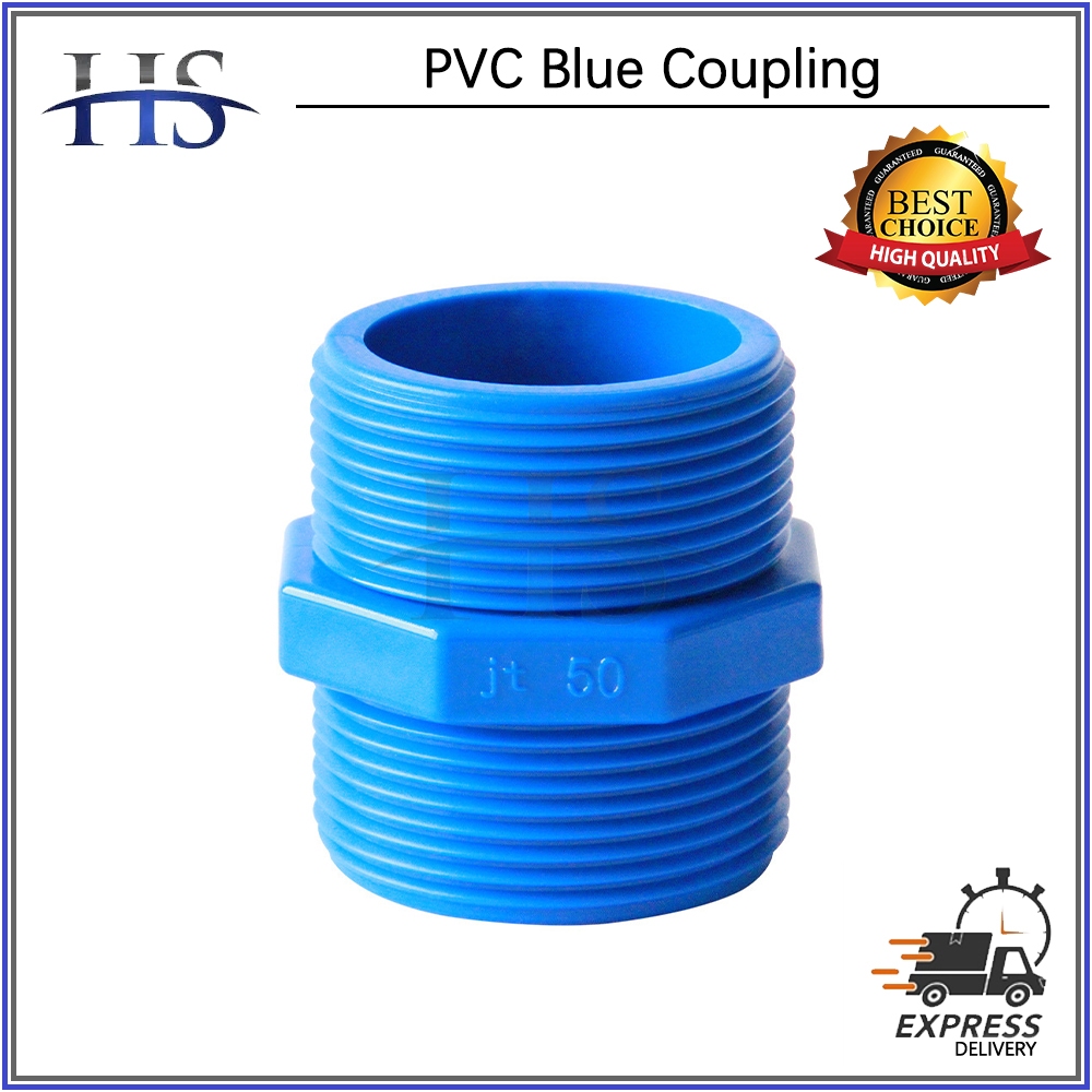 PVC Blue Water Fittings 2 Head Male Adaptor 1/2" 3/4'' 1'' | Shopee ...