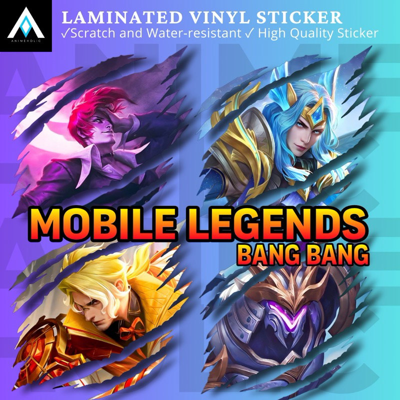 MOBILE LEGENDS SCRATCH STICKERS ~ LAMINATED VINYL STICKERS ~ ANIMEHOLIC ...