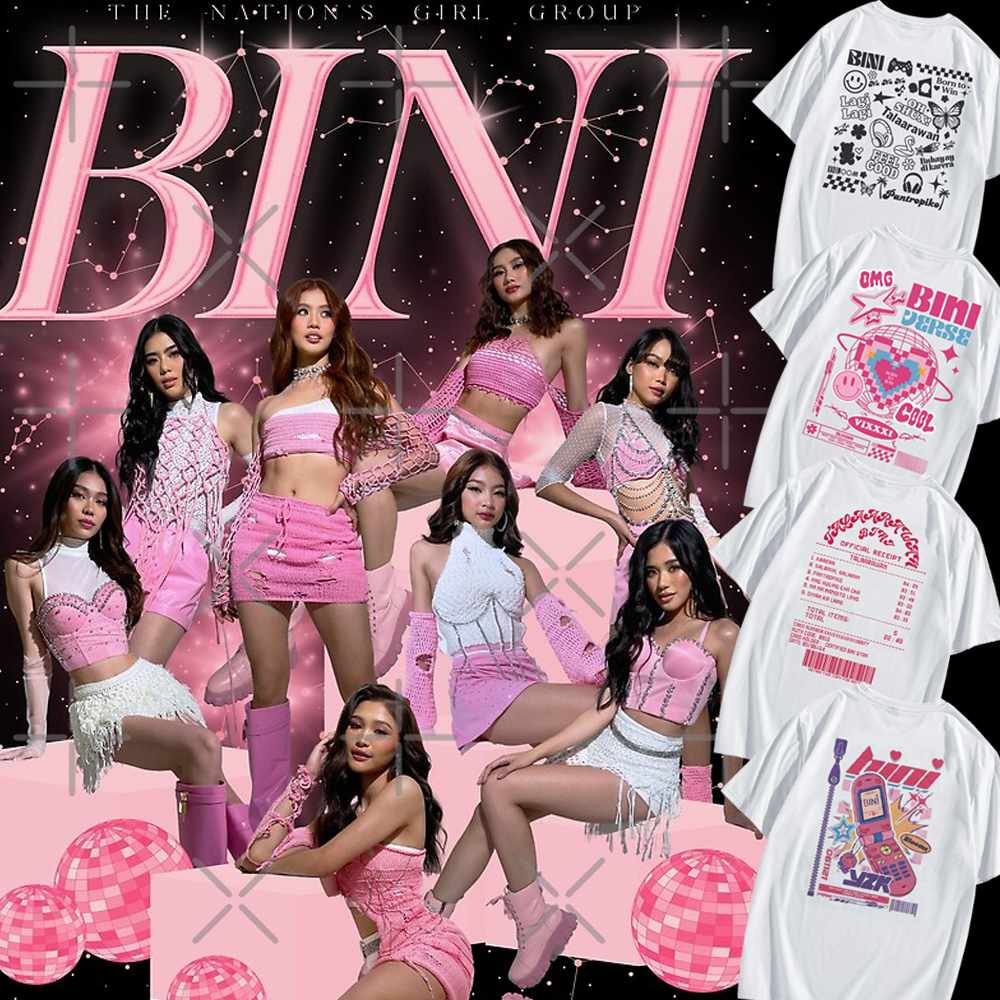 BINI Fan Merch Streetwear White T-shirt P-pop BINIverse Pantropiko ...