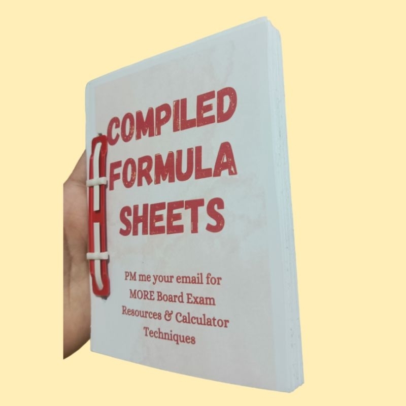 Compiled Formula Sheets Booklet Only | Shopee Philippines